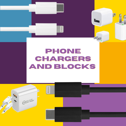 Phone Chargers and Blocks
